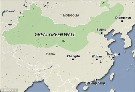 The Projected Extent Of Chinas Great Green Wall Download Scientific