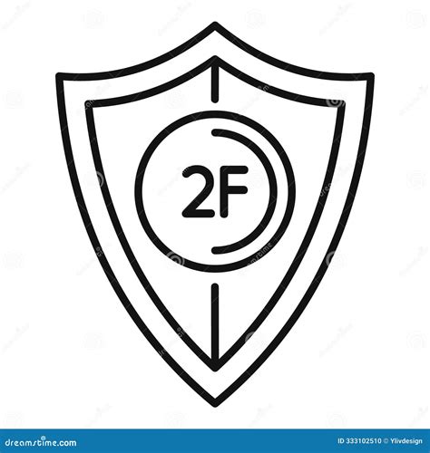 Second Factor Authentication Shield Icon Showing Login Security Stock