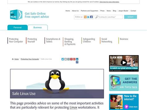 Get Safe Online Safe Linux Use Website For 9th 10th Grade Lesson Planet