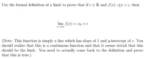 Solved Use The Formal Definition Of A Limit To Prove That If Chegg