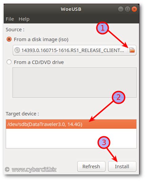 Create A Bootable Windows 10 Usb In Linux With Ubuntu Debian Gui Nixcraft