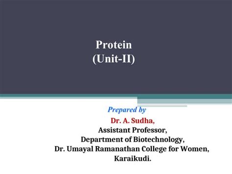 Protein Structure And Its Classification Ppt