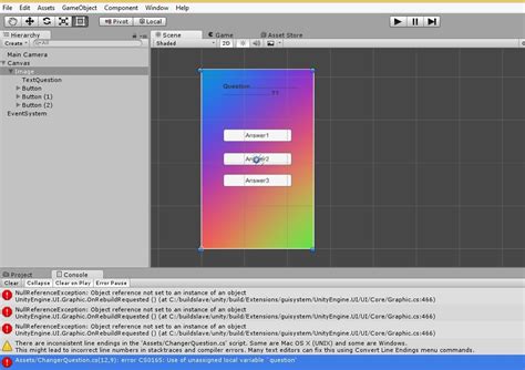 modify a text object using script questions and answers unity discussions