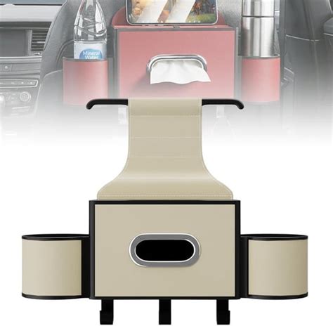 Car Seat Back Organizer Multi Function Storage Bag With Tissue Holder