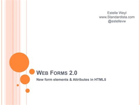 Html5 Web Forms Pptx