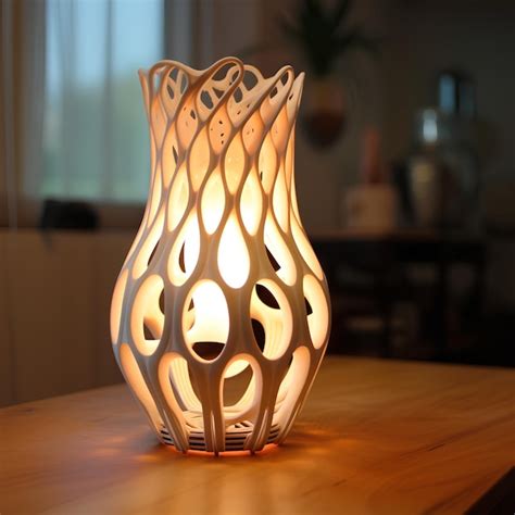 3d Printed Lamp Premium Ai Generated Image
