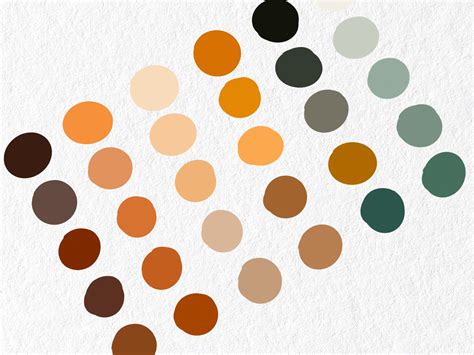 Procreate Color Palette Earthy Boho Color Scheme Branding Design Palette Procreate Bright Color