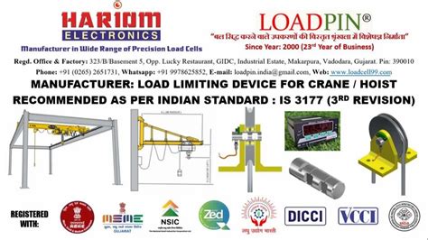 Ton Eot Crane Overload Protection System For Overhead Cranes At Rs System In Vadodara