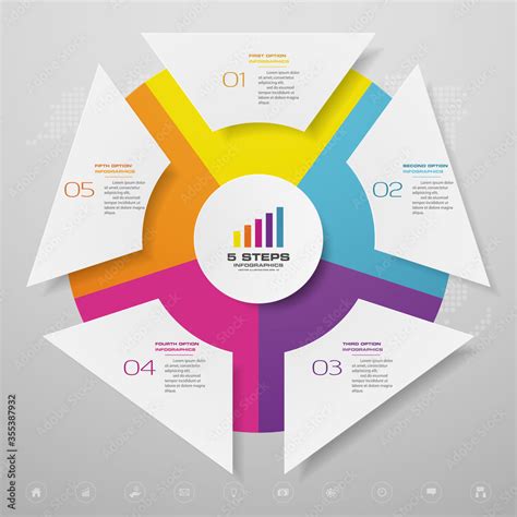 5 Steps Simple Editable Process Chart Infographics Element EPS 10 Stock Vector Adobe Stock