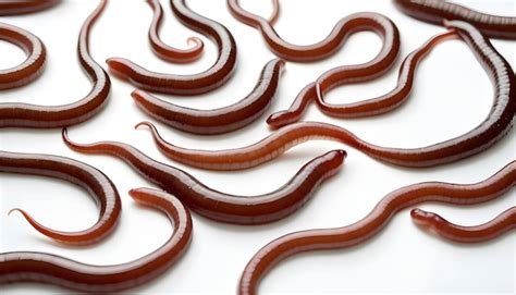 Earthworm Segmented Worms Isolated White Premium Ai Generated Image