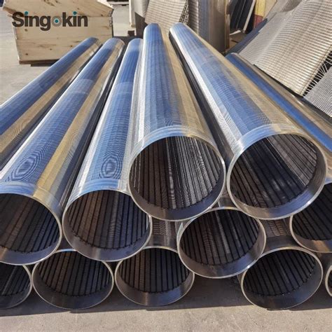Continuous Slot 6 8 9 58 10 12 Wedge Wire Drilling Pipe Wrapped Water Well Johnson Filter