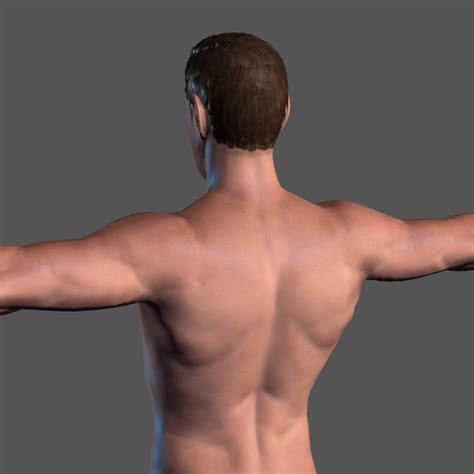 D File Animated Naked Man Rigged D Game Character Low Poly D Model D Printing Design To