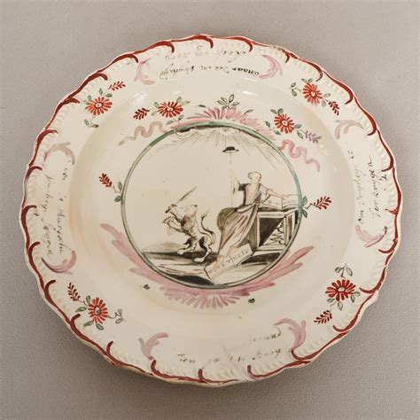 An 18th Century English Delft Tin Glazed Plate Ceramics And Porcelain