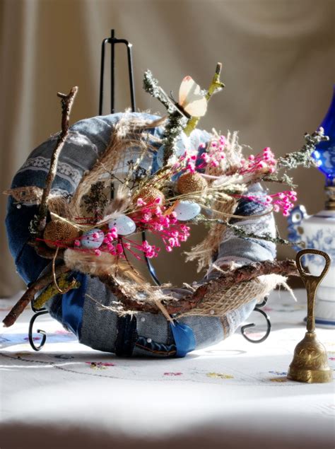 Denim Easter Wreath Easter Wreaths Easter Wreaths