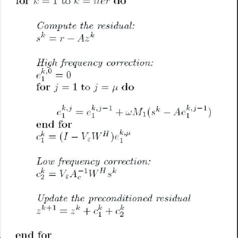 Additive Two Grid Spectral Preconditioning The Algorithm Proposition