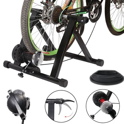 Mucola Heimtrainer Rollentrainer 6 Gang Fahrrad Klappbar Fahrradtrainer 150 Kg Heimtrainer