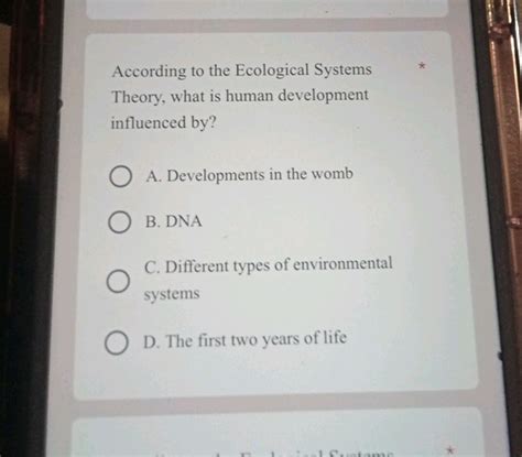 According To The Ecological Systems Theory StudyX