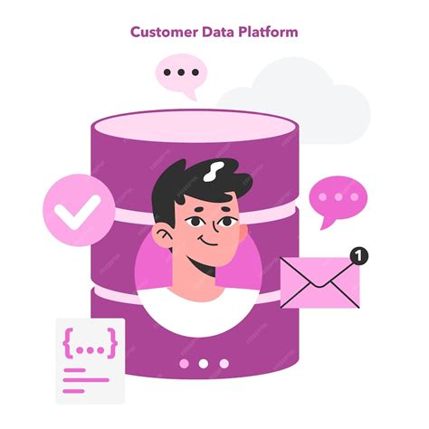 Premium Vector Digital Marketing Customer Data Platform Or Cdp Client