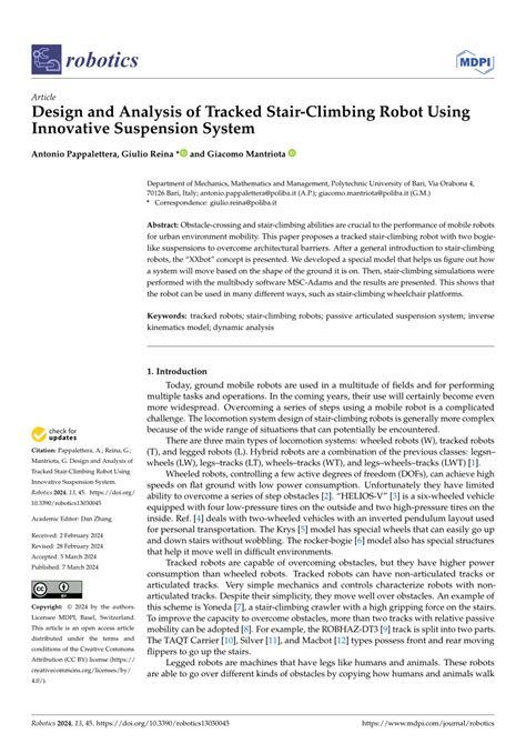 pdf design and analysis of tracked stair climbing robot using