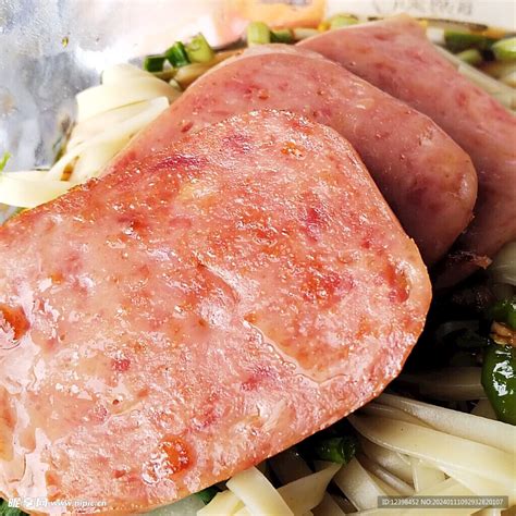 午餐肉摄影图传统美食餐饮美食摄影图库昵图网