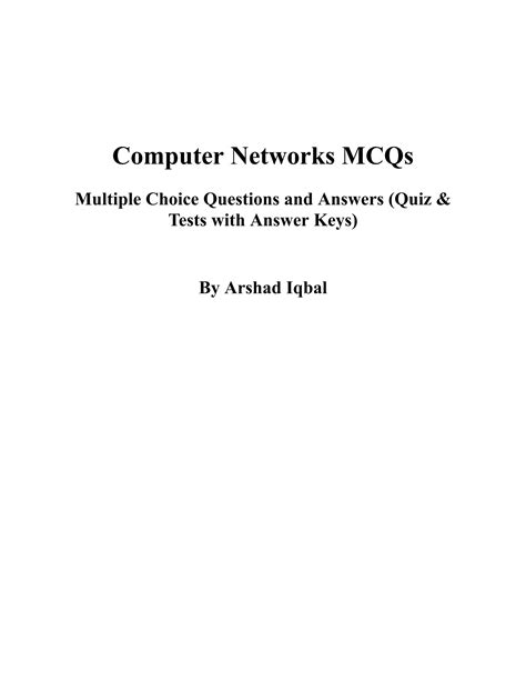 SOLUTION Computer Networks Mcqs Studypool