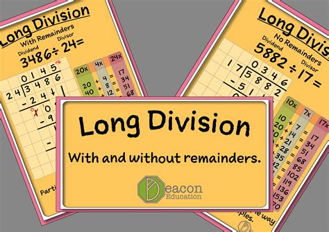 Year Long Division Method Posters Teaching Resources