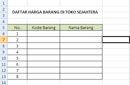 Blogger Pemalang CONTOH PENGGUNAAN FUNGSI VLOOKUP