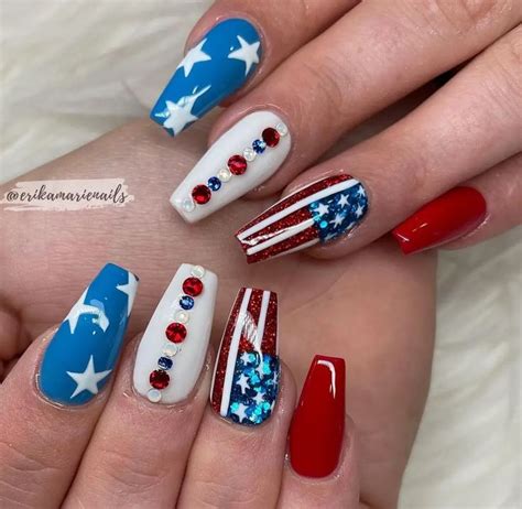 4th Of July Nails To Recreate Her Blog Journal 4th Of July Coffin