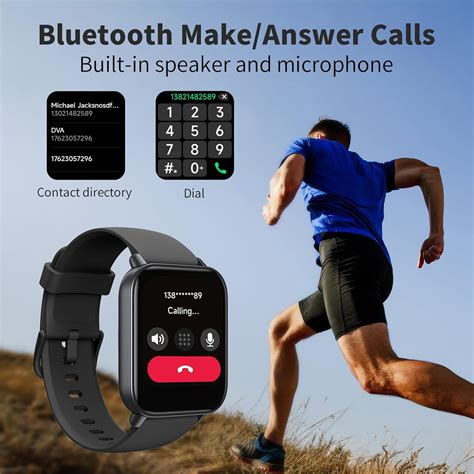 Relojes inteligentes Android para mujeres y hombres recepción de llamadas clima IP68 esfera