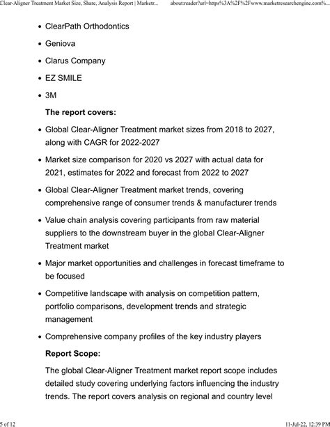 Ppt Clear Aligner Treatment Market Powerpoint Presentation Free