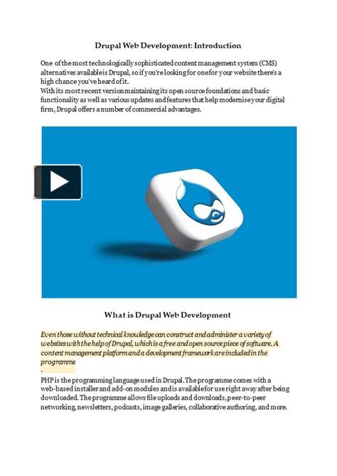 Ppt Drupal Web Development Meaning Stats Benefits Best