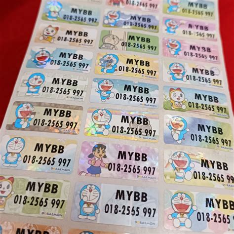 Shiny Doraemon Name Sticker Shopee Malaysia