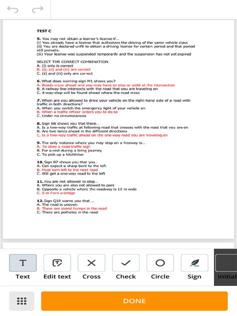 Pdffiller Learners Licence Test Papers Pdf Pdf