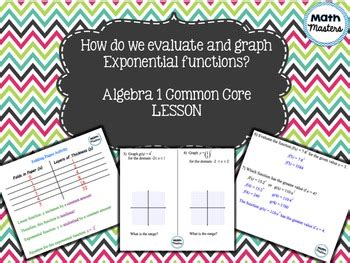 Graphing And Evaluating Exponential Functions Lesson Of By Math Masters