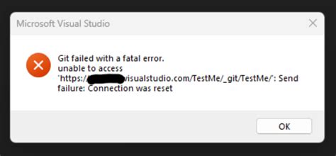 Github Fatal Unable To Access Https Xxxxx Git Xxxx Send Failure Connection Was Reset