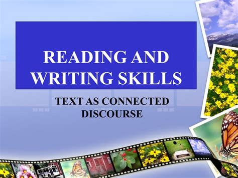 reading and writing title text as connected discourse ppt