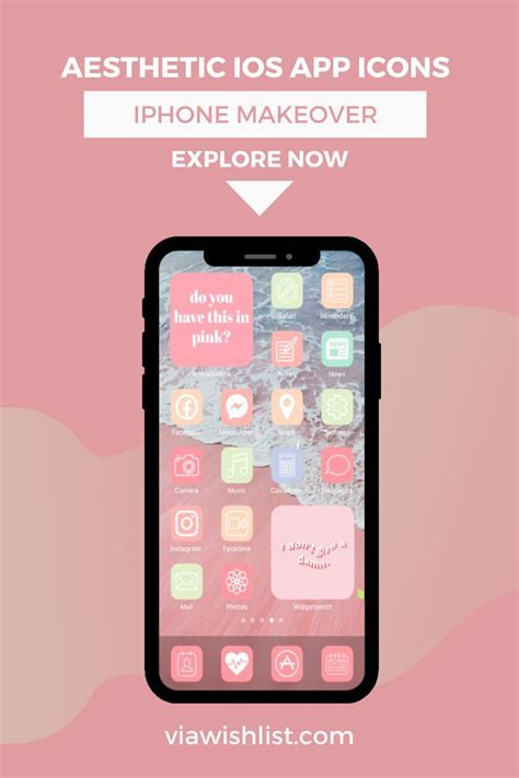 IOS Aesthetic Home Screen App Icons Pack IPhone Aesthetic Home Screen Homescreen Layout App