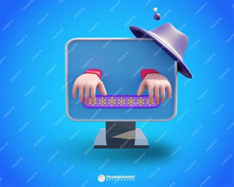 Premium Psd 3d Rendering Password Hacking 1