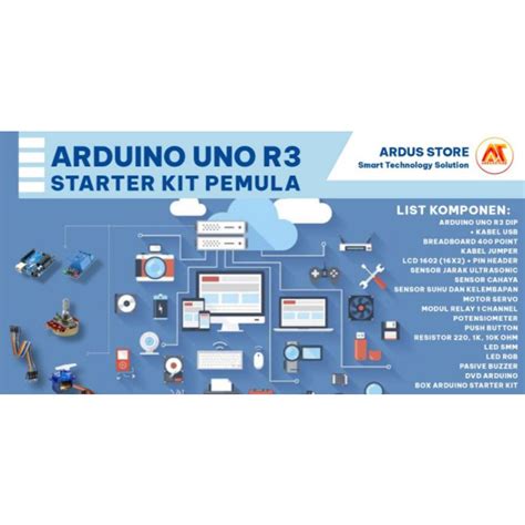 Jual KIT Proyek Arduino Uno R3 Starter Kit DIP Shopee Indonesia