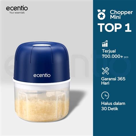 Jual Ecentio Mini Chopper 6 Pisau 250ml Kapsul Coper Mixer Blender Bumbu Portable Mitochiba