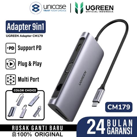 Jual Adapter Converter HUB 9 In 1 UGREEN USB Type C PD HDMI 4K RJ45 Laptop Shopee Indonesia