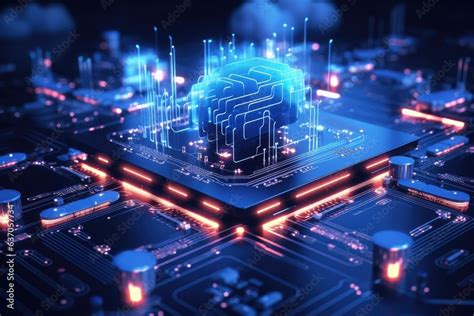 Cloud Computing Transfer Big Data On Internet Futuristic Digital