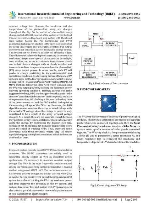 IRJET MPPT Based Photovoltaic System With Zeta Converter For DC Load PDF