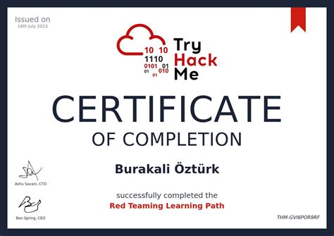 Burakali Ö On Linkedin Tryhackme Redteam Cybersecurity Ethicalhacking Cybersec…