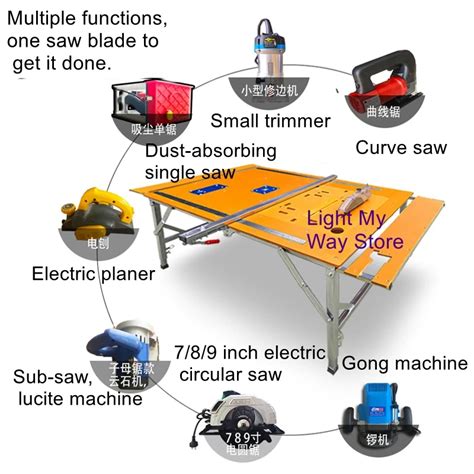 소형 리노베이션 반전 푸시 테이블 톱 휴대용 접이식 톱 테이블 다기능 작업 테이블 리프팅 작업대 Aliexpress