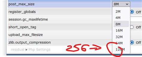Php Post Max Size For Selected Site Directadmin Forums
