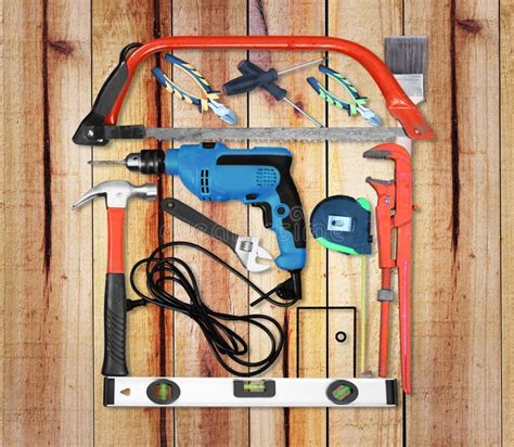 selection of tools in the shape stock illustration illustration of