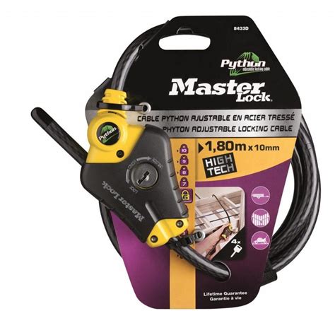 Masterlock Kabelslot Python 180cm Kopen Hangslotje Nl