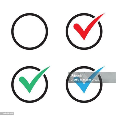 Checkbox Set With Blank And Checked Checkbox Vector Icon Stock