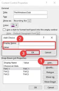 How To Create A Drop Down List In Word